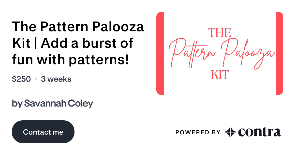 The Pattern Palooza Kit | Add a burst of fun with patterns! by Savannah ...