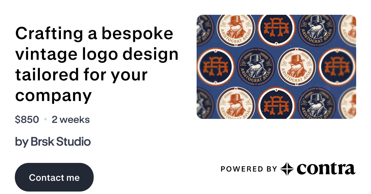 Crafting a bespoke vintage logo design tailored for your company by ...