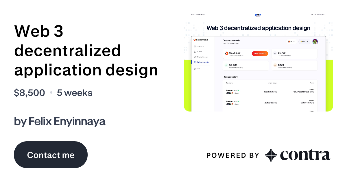 Web 3 decentralized application design by Felix Enyinnaya
