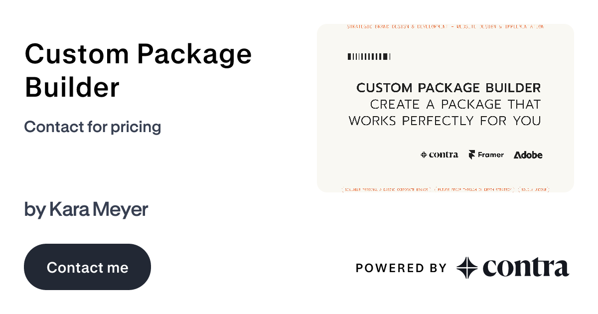 Custom Package Builder by Kara Meyer