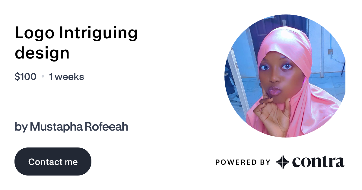 Logo Intriguing design by Mustapha Rofeeah