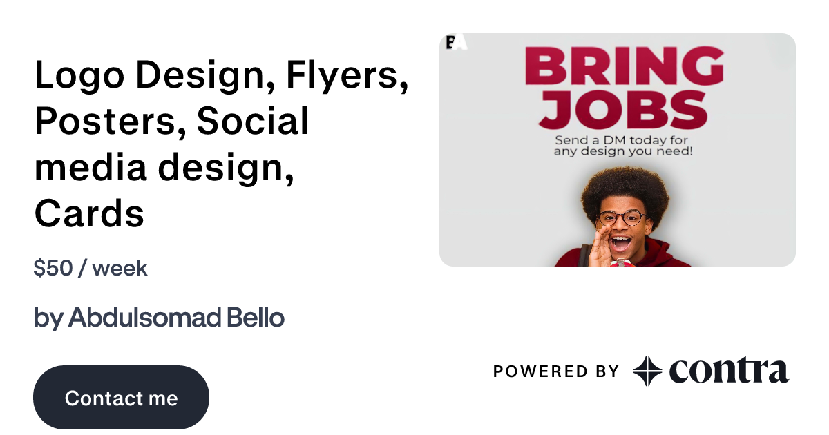 Logo Design, Flyers, Posters, Social media design, Cards by Bello ...