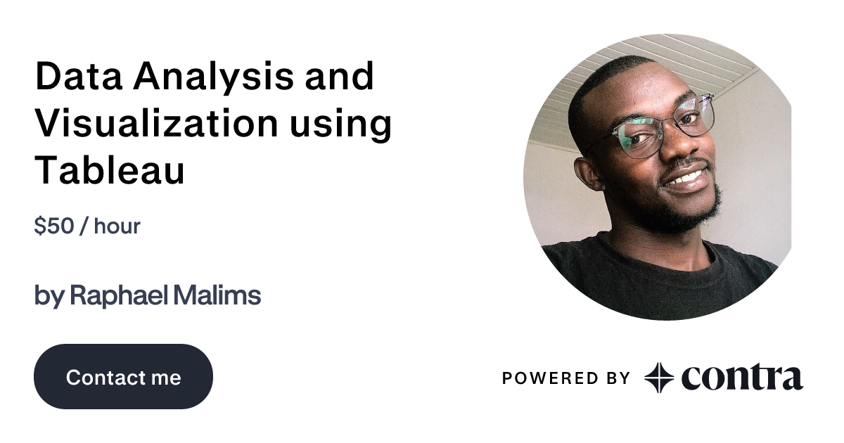 Data Analysis and Visualization using Tableau by Raphael Malims