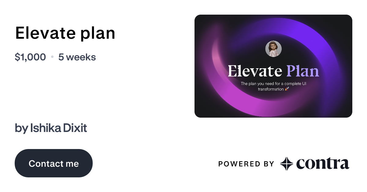 Elevate plan by Ishika Dixit