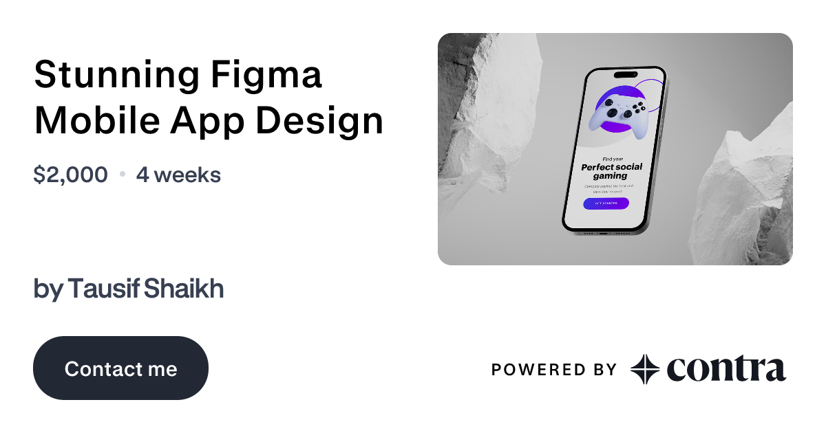 Stunning Figma Mobile App Design by Tausif Shaikh