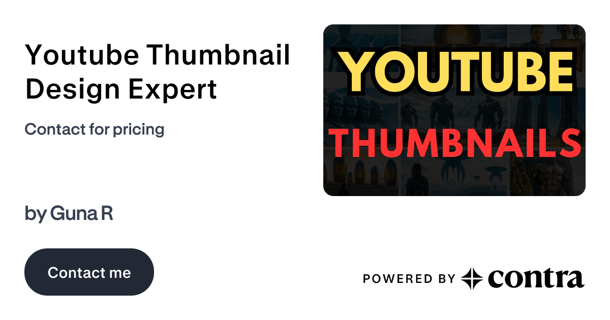 Youtube Thumbnail Design Expert by Guna R