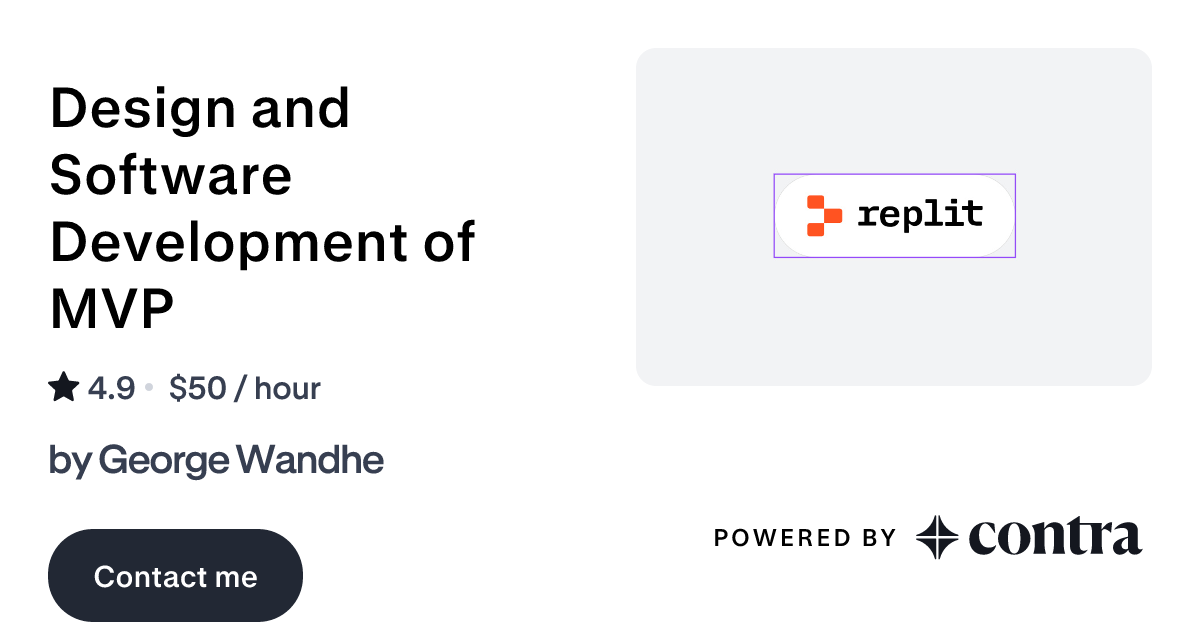 Design and Software Development of MVP by George Wandhe