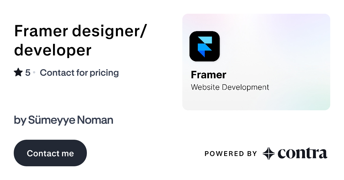 Framer designer/ developer by Sümeyye Noman