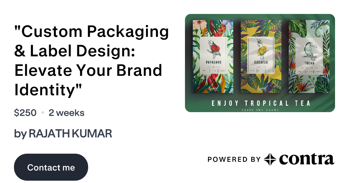 "Custom Packaging & Label Design: Elevate Your Brand Identity" by ...