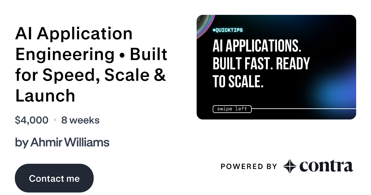 AI Application Engineering • Built for Speed, Scale & Launch by Ahmir ...