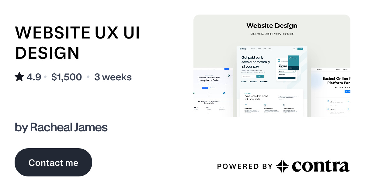 WEBSITE UX UI DESIGN by Racheal James