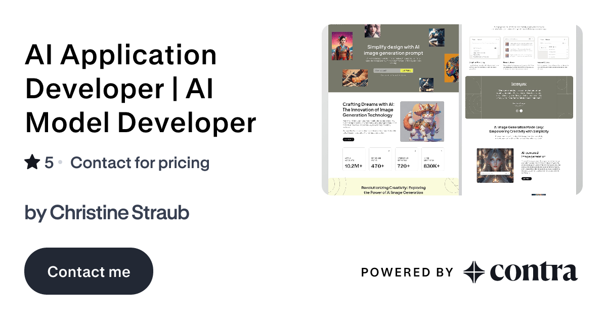 AI Application Developer | AI Model Developer by Christine Straub