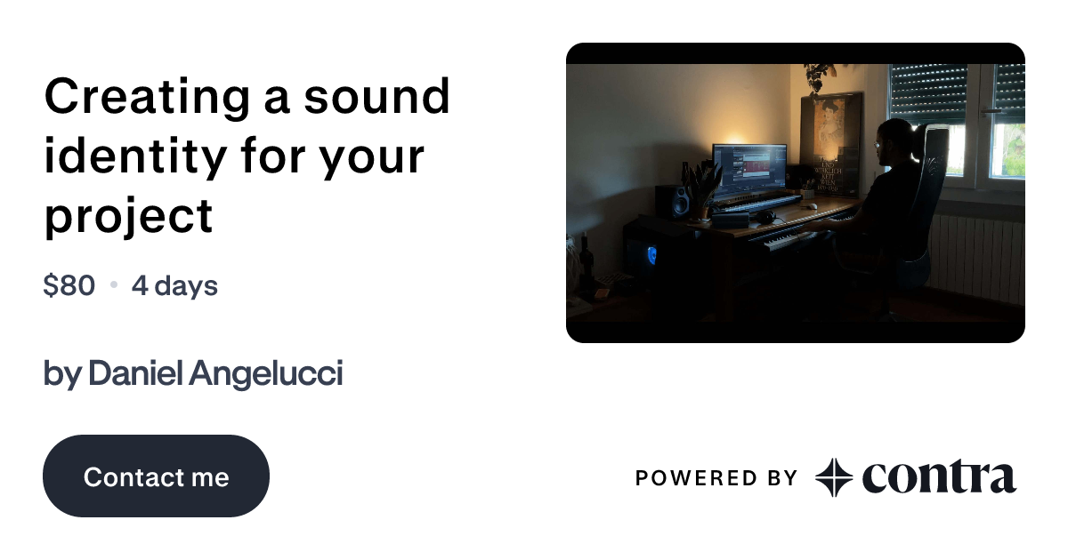 Creating a sound identity for your project by Daniel Angelucci