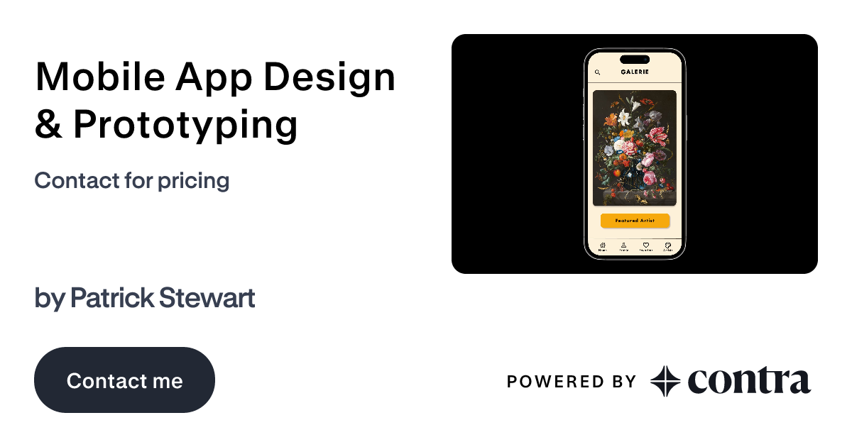 Mobile App Design & Prototyping by Patrick Stewart
