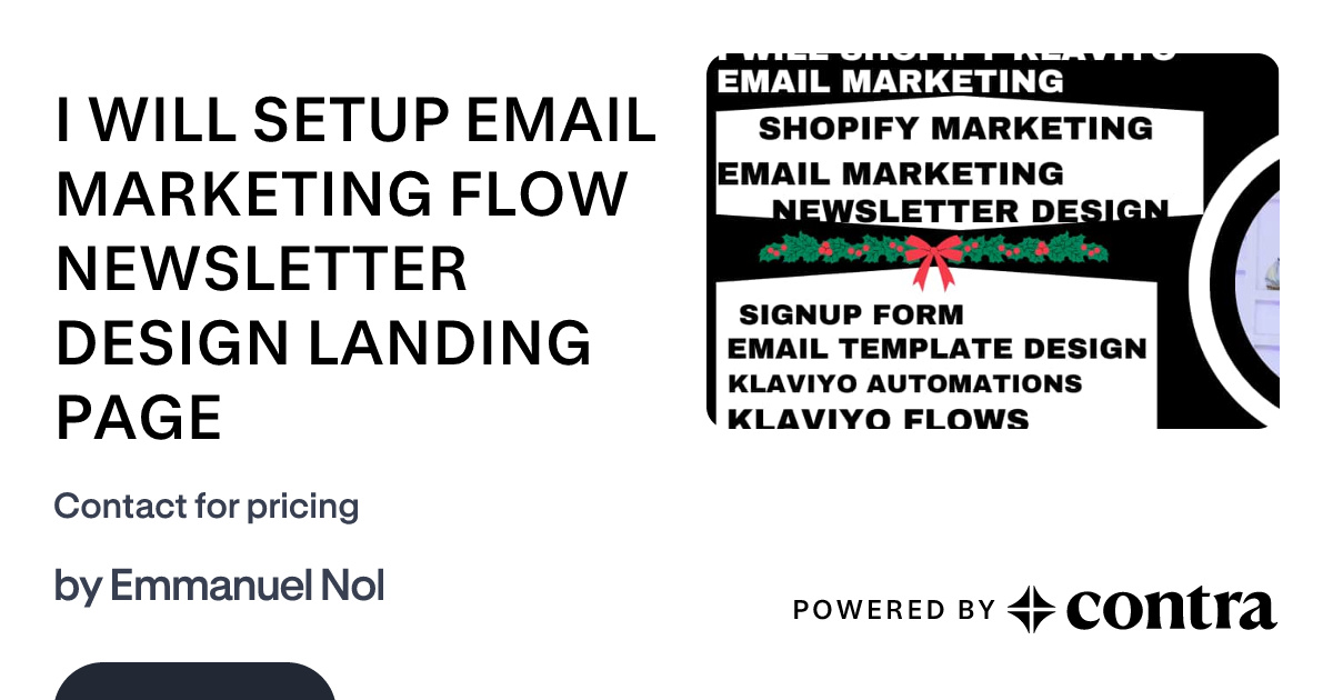 I WILL SETUP EMAIL MARKETING FLOW NEWSLETTER DESIGN LANDING PAGE by ...