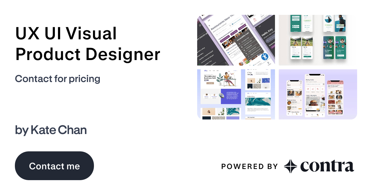 UX UI Visual Product Designer by Kate Chan