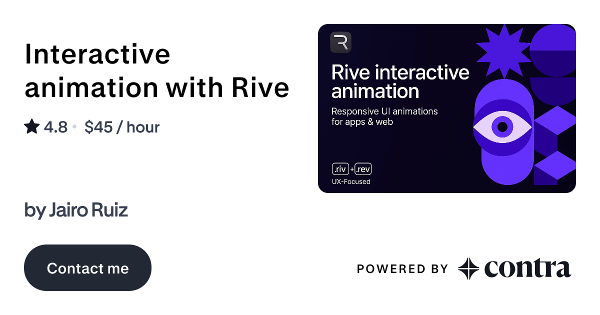 Interactive animation with Rive by Jairo Ruiz