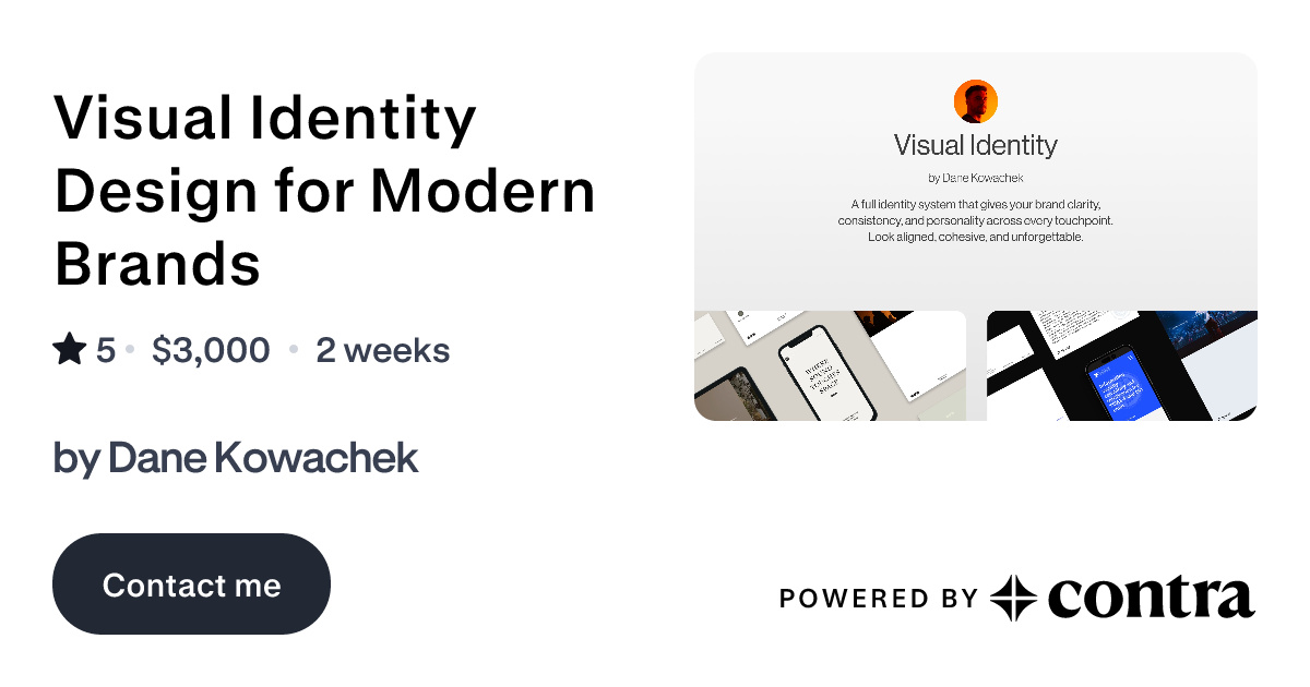 Visual Identity Design for Modern Brands by Dane Kowachek