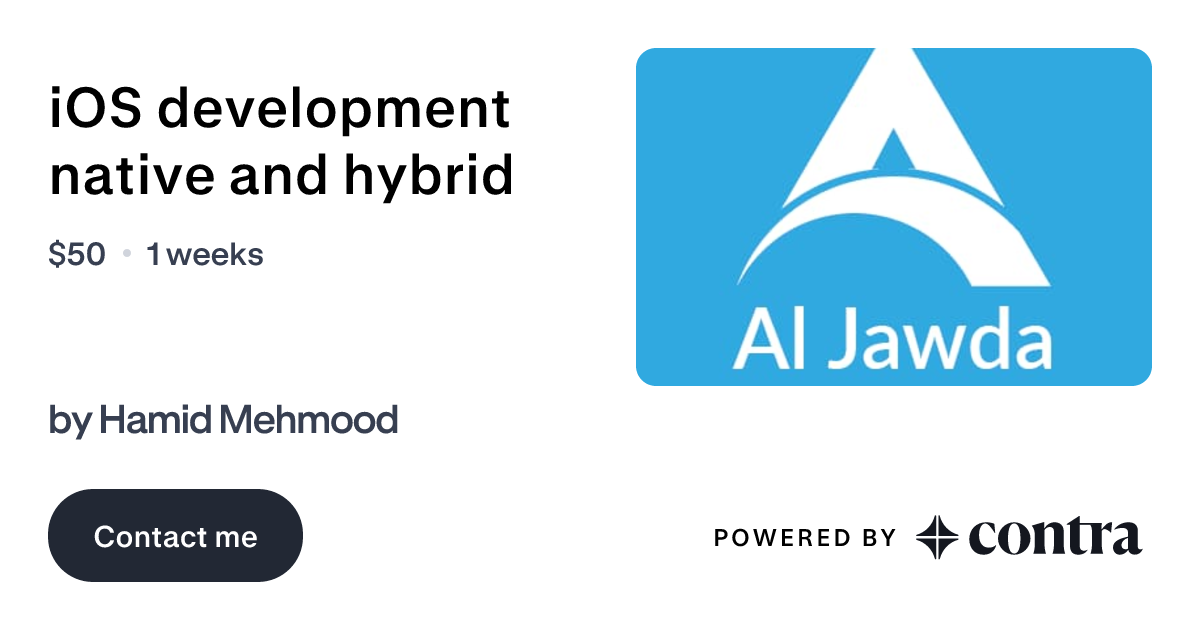 iOS development native and hybrid by Hamid Mehmood