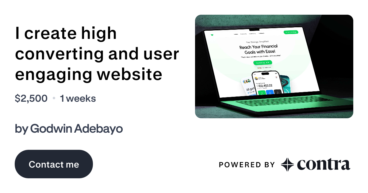 I create high converting and user engaging website by Godwin Adebayo