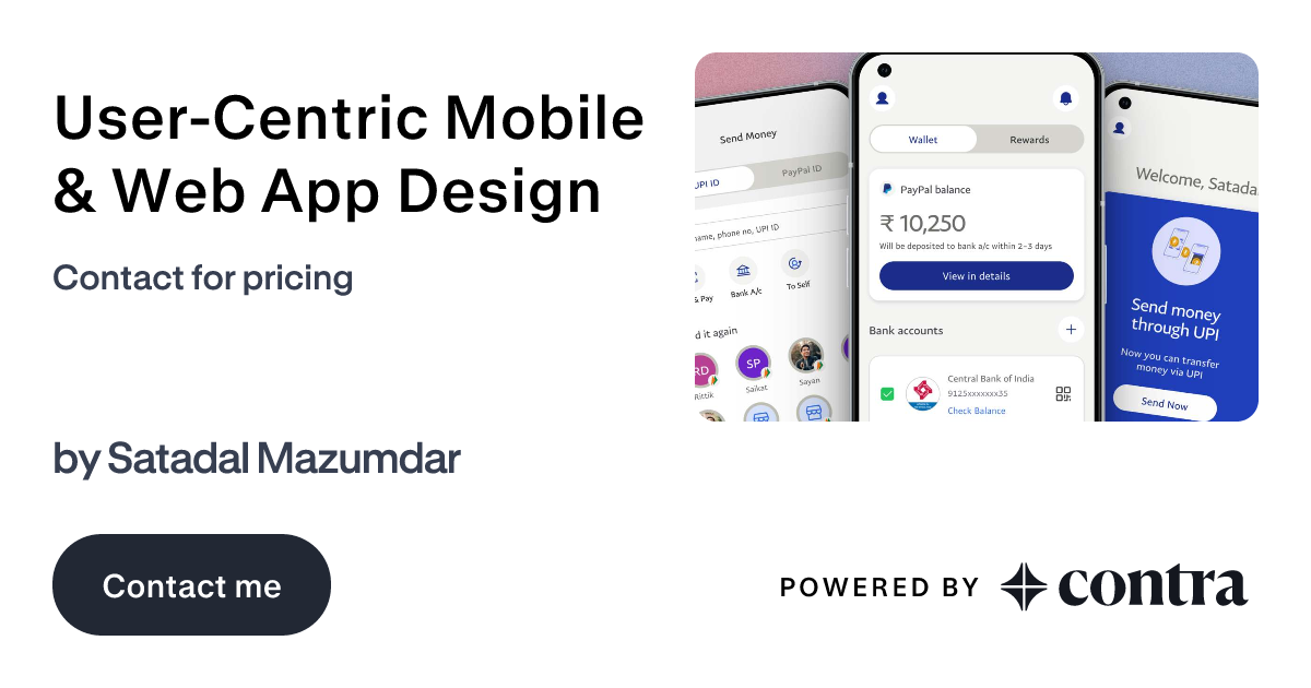 User-Centric Mobile & Web App Design by Satadal Mazumdar