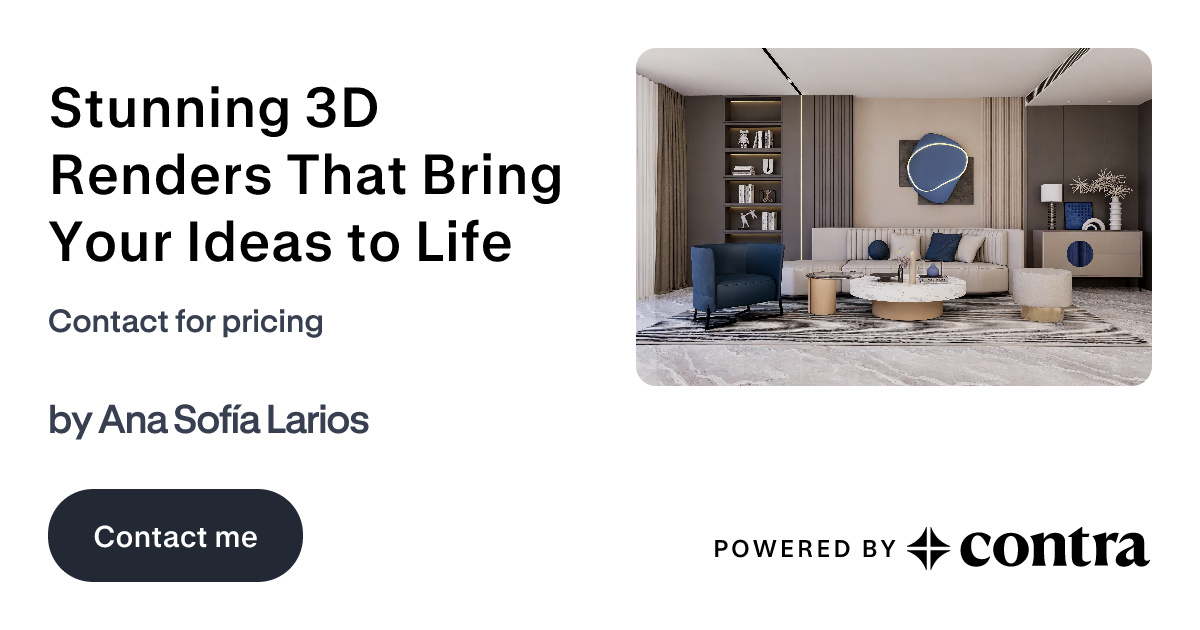 Stunning 3D Renders That Bring Your Ideas to Life by Ana Sofía Larios