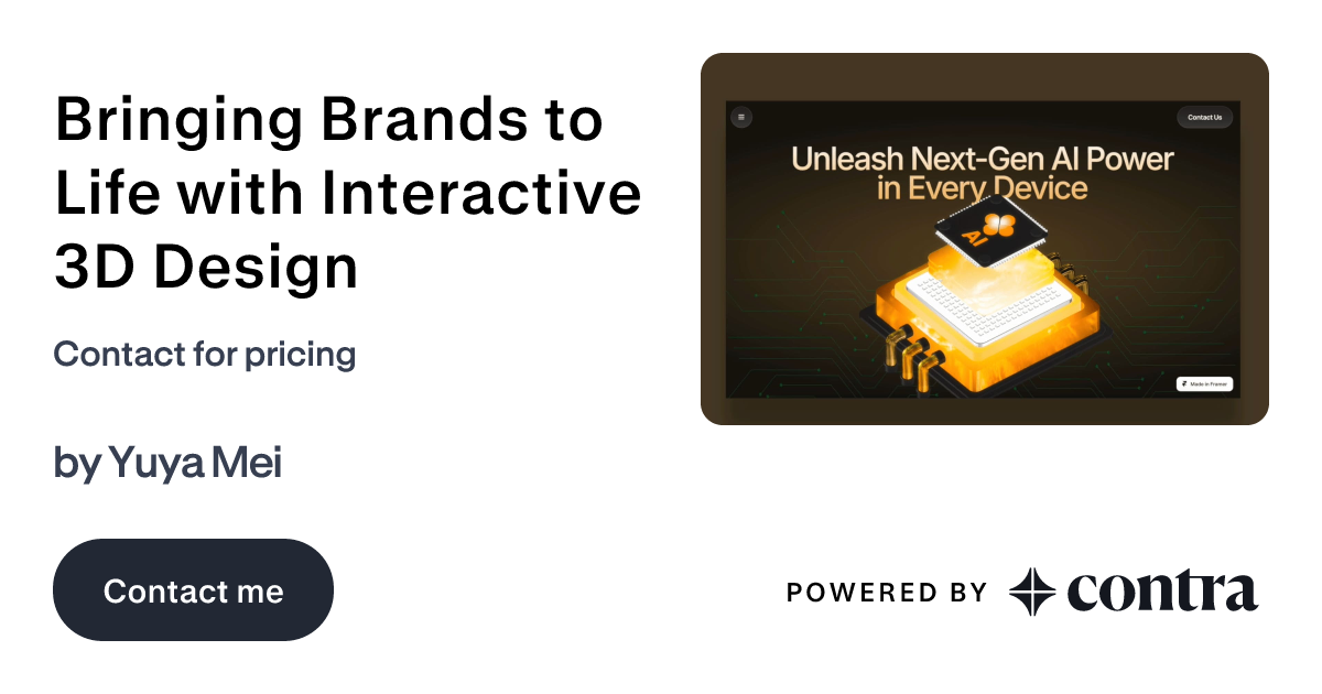 Bringing Brands to Life with Interactive 3D Design by Yuya Mei