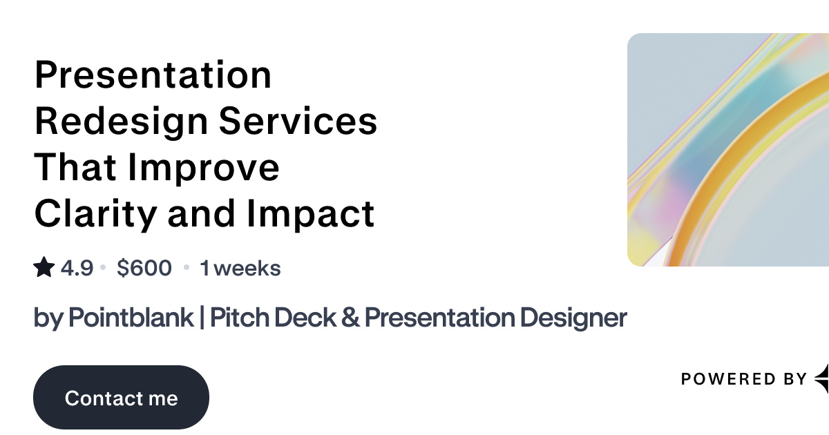Presentation Redesign Services That Improve Clarity and Impact by ...