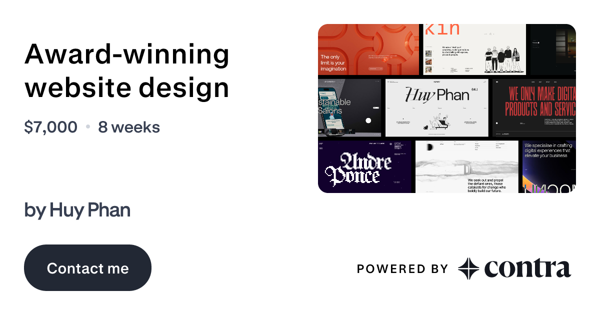 Award-winning website design by Huy Phan