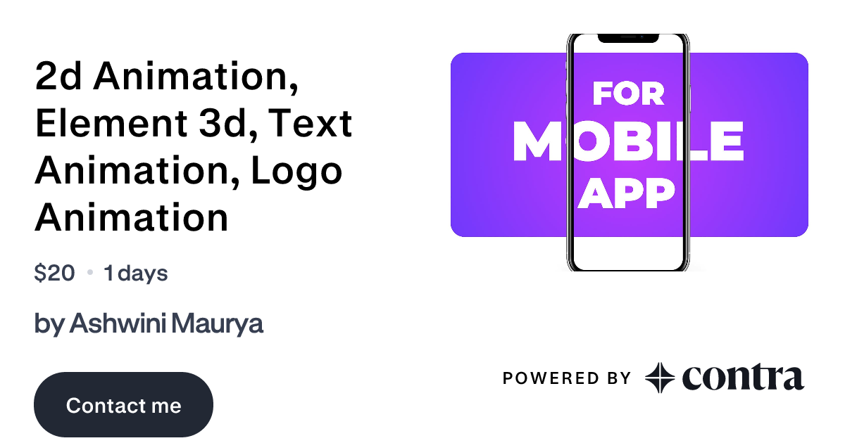 2d Animation, Element 3d, Text Animation, Logo Animation by Ashwini Maurya