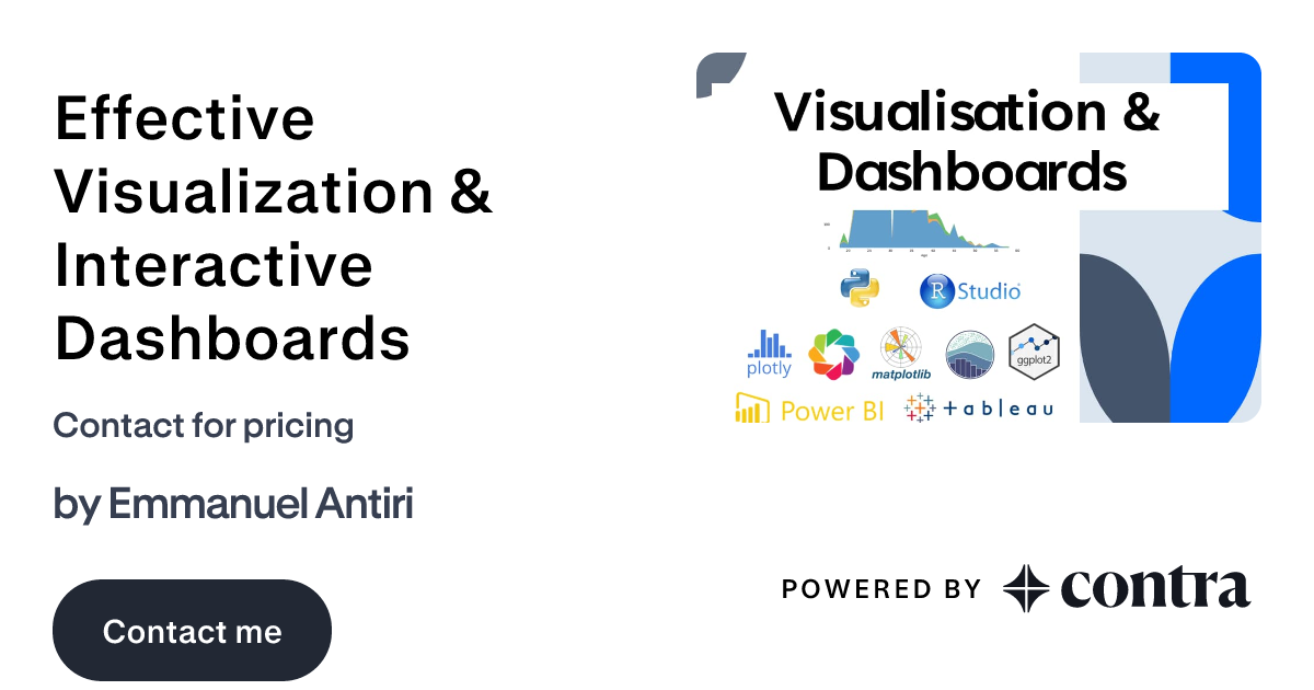 Effective Visualization & Interactive Dashboards by Emmanuel Antiri