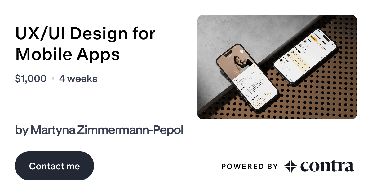 UX/UI Design for Flutter Apps by Martyna Zimmermann-Pepol