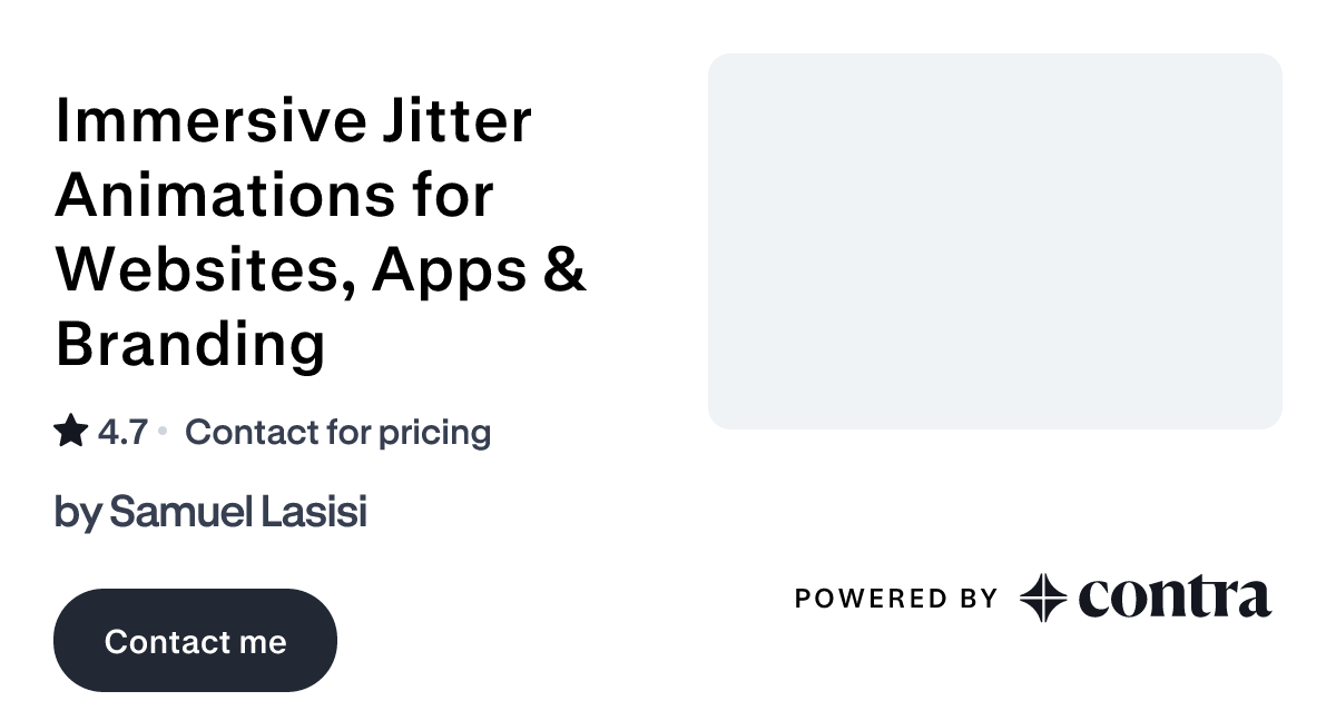 Immersive Jitter Animations for Websites, Apps & Branding by Samuel Lasisi