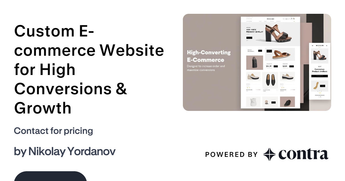 Custom E-commerce Website for High Conversions & Growth by Nikolay Yordanov