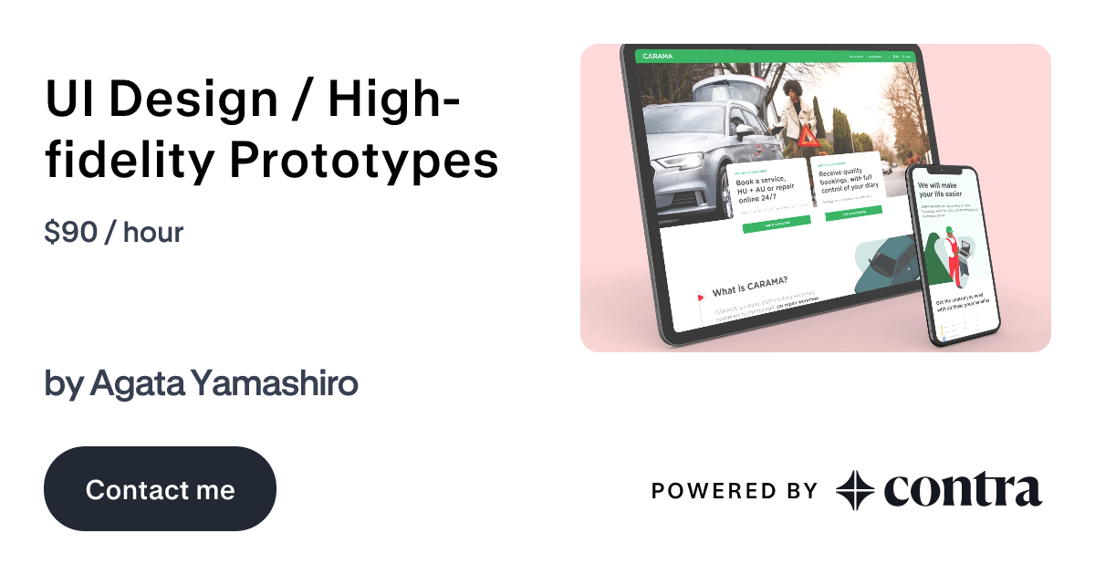 UI Design / High-fidelity Prototypes by Agata Yamashiro