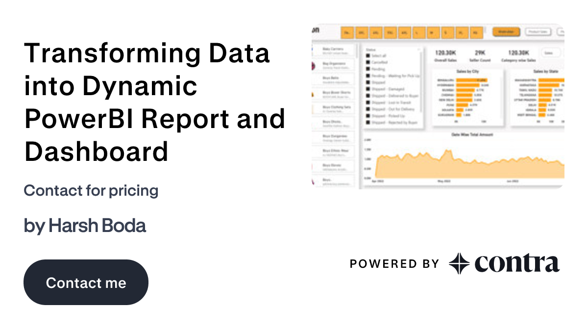Transforming Data into Dynamic PowerBI Report and Dashboard by Harsh Boda