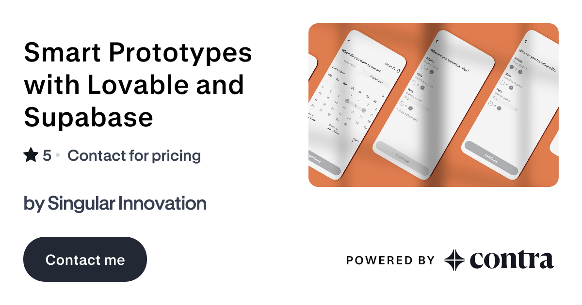 Smart Prototypes with Lovable and Supabase by Singular Innovation