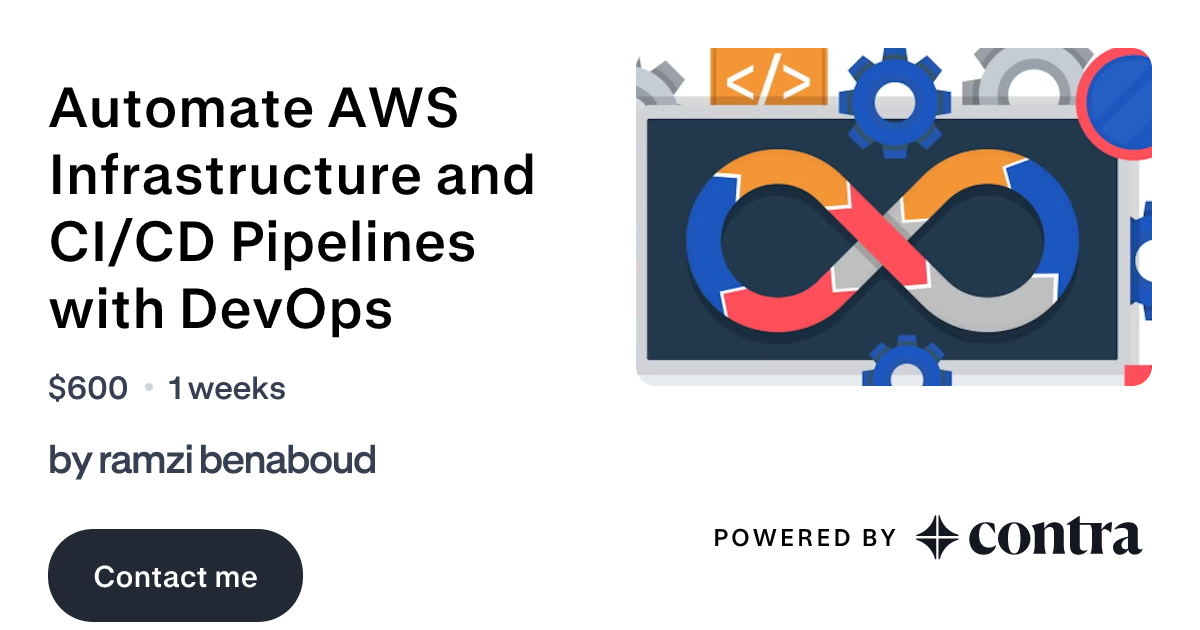 Automate AWS Infrastructure and CI/CD Pipelines with DevOps by ramzi benaboud