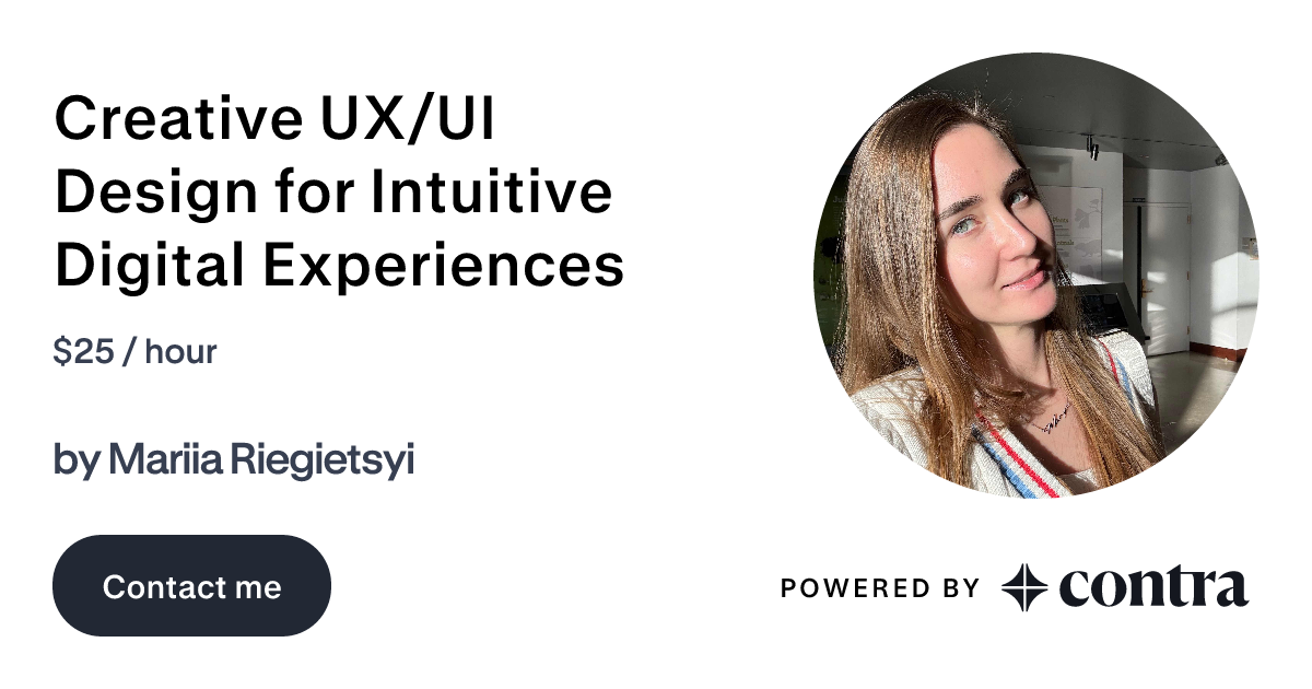 Creative UX/UI Design for Intuitive Digital Experiences by Mariia ...