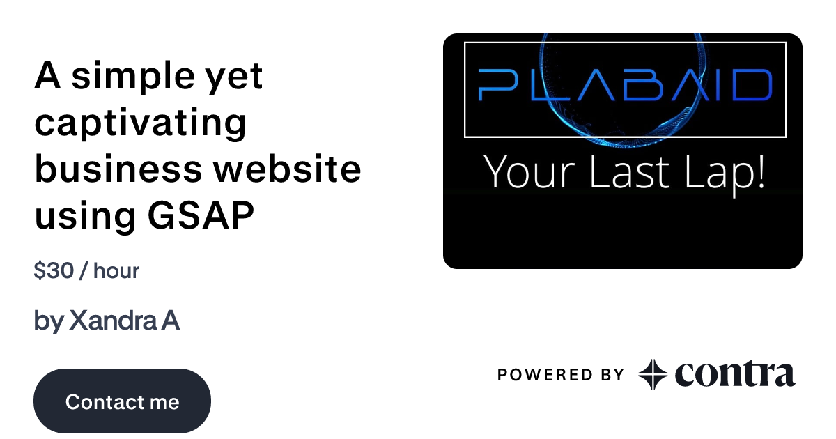 A simple yet captivating business website using GSAP by Xandra A