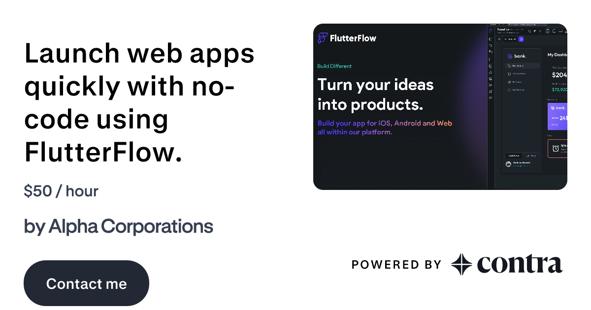Launch web apps quickly with no-code using FlutterFlow. by Alpha ...