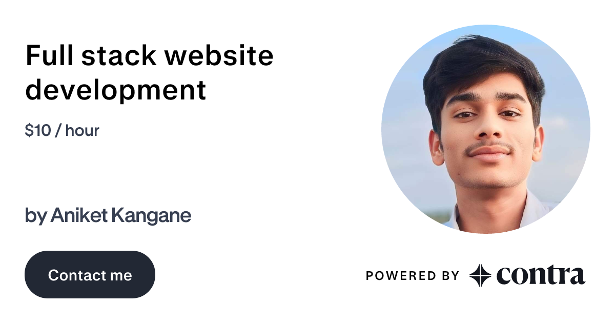 Full stack website development by Aniket Kangane