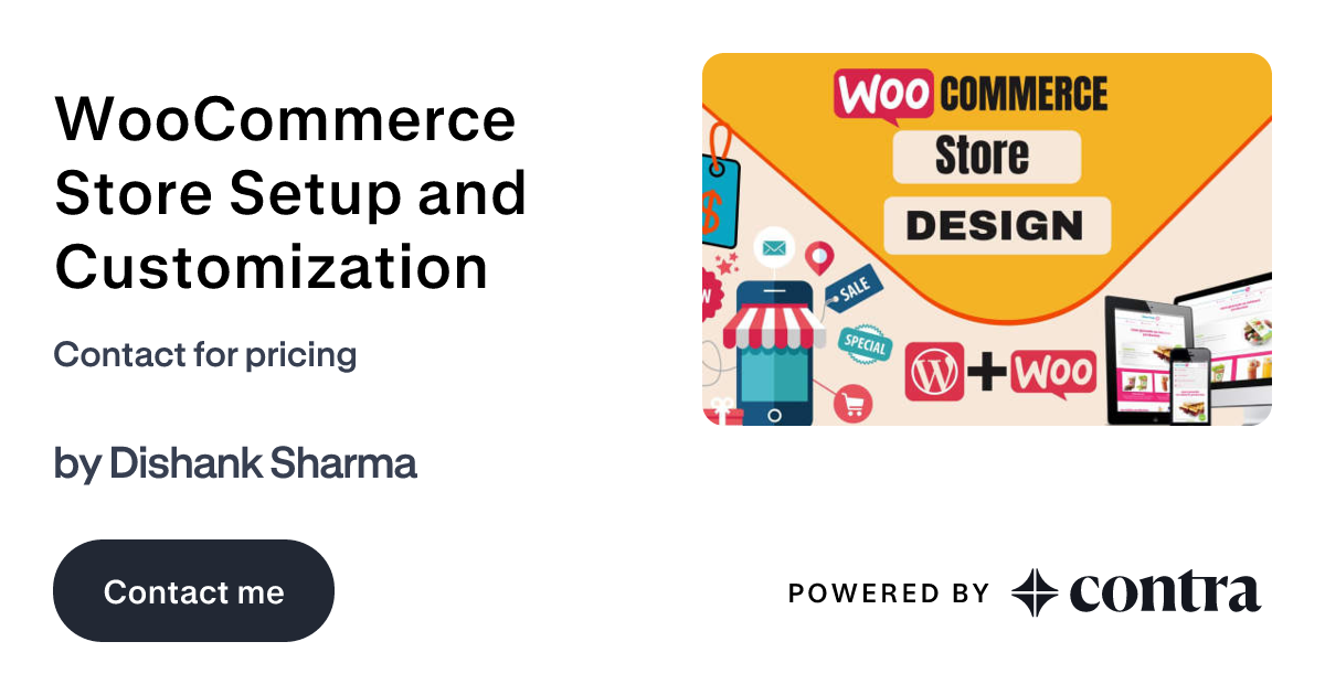 WooCommerce Store Setup and Customization by Dishank Sharma