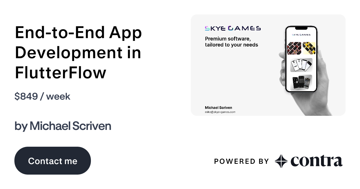 End-to-End App Development in FlutterFlow by Michael Scriven