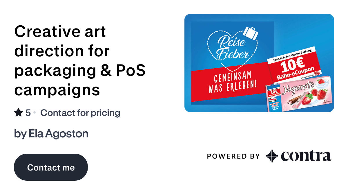 Creative support for product launches, PoS campaigns & packaging by Ela A.