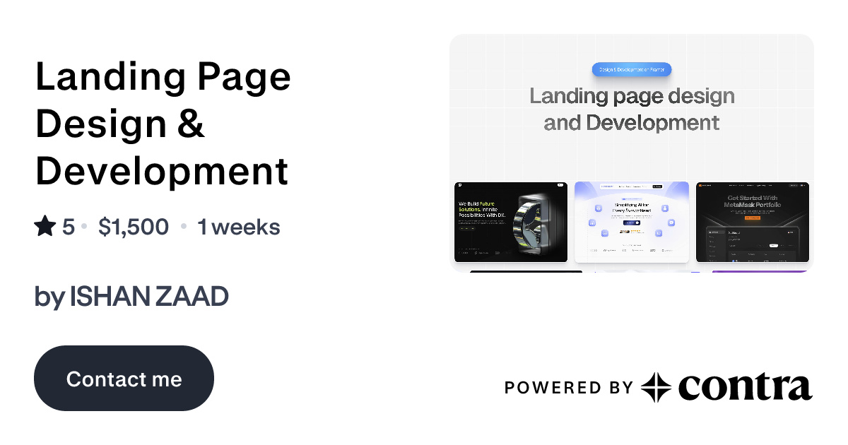 Landing Page Design & Development by ISHAN ZAAD