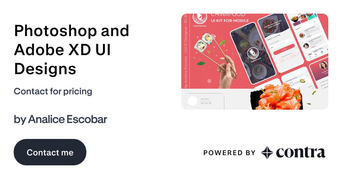 Photoshop and Adobe XD UI Designs by Analice Escobar