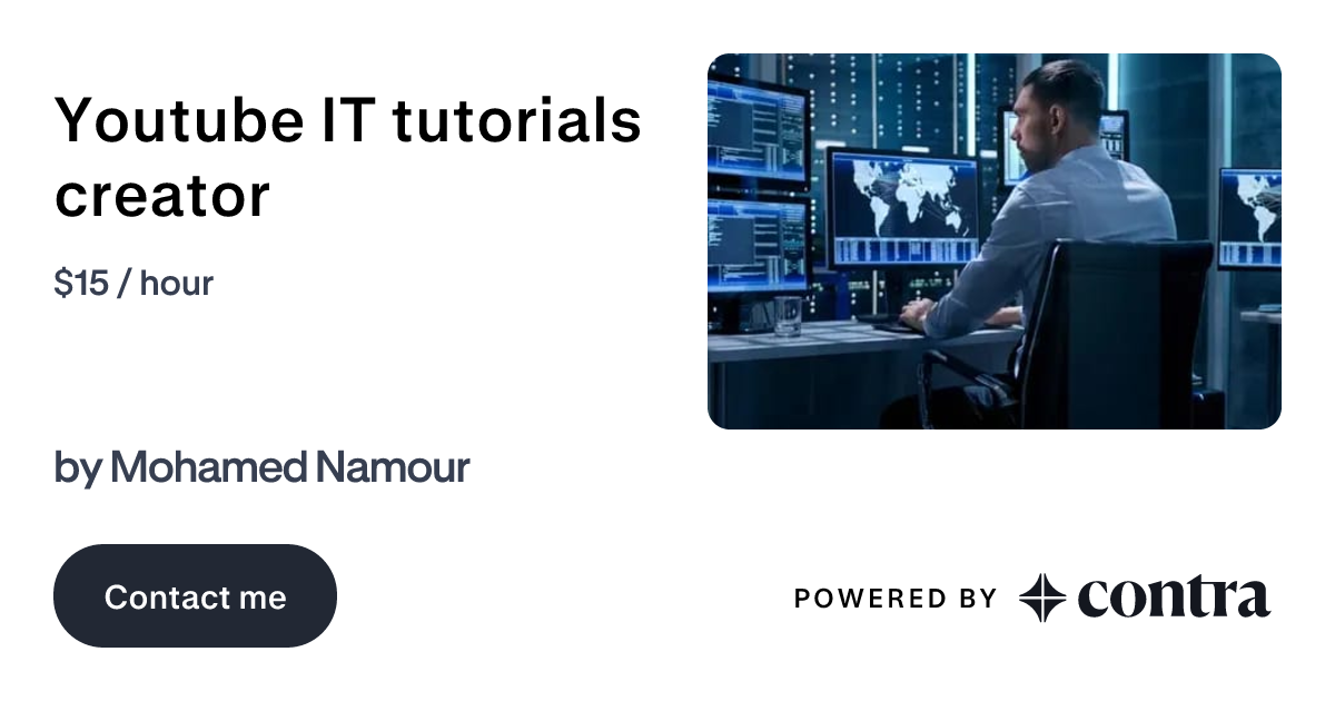 Youtube IT tutorials creator by Mohamed Namour
