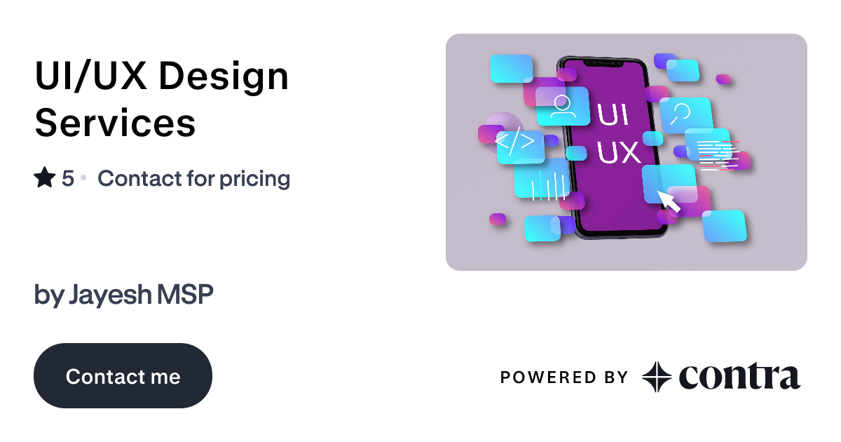 UI/UX Design Services by Jayesh MSP
