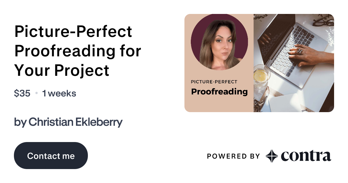 Picture-Perfect Proofreading for Your Project by Christian Ekleberry